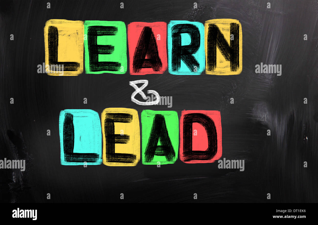 Learn And Lead Concept Stock Photo - Alamy