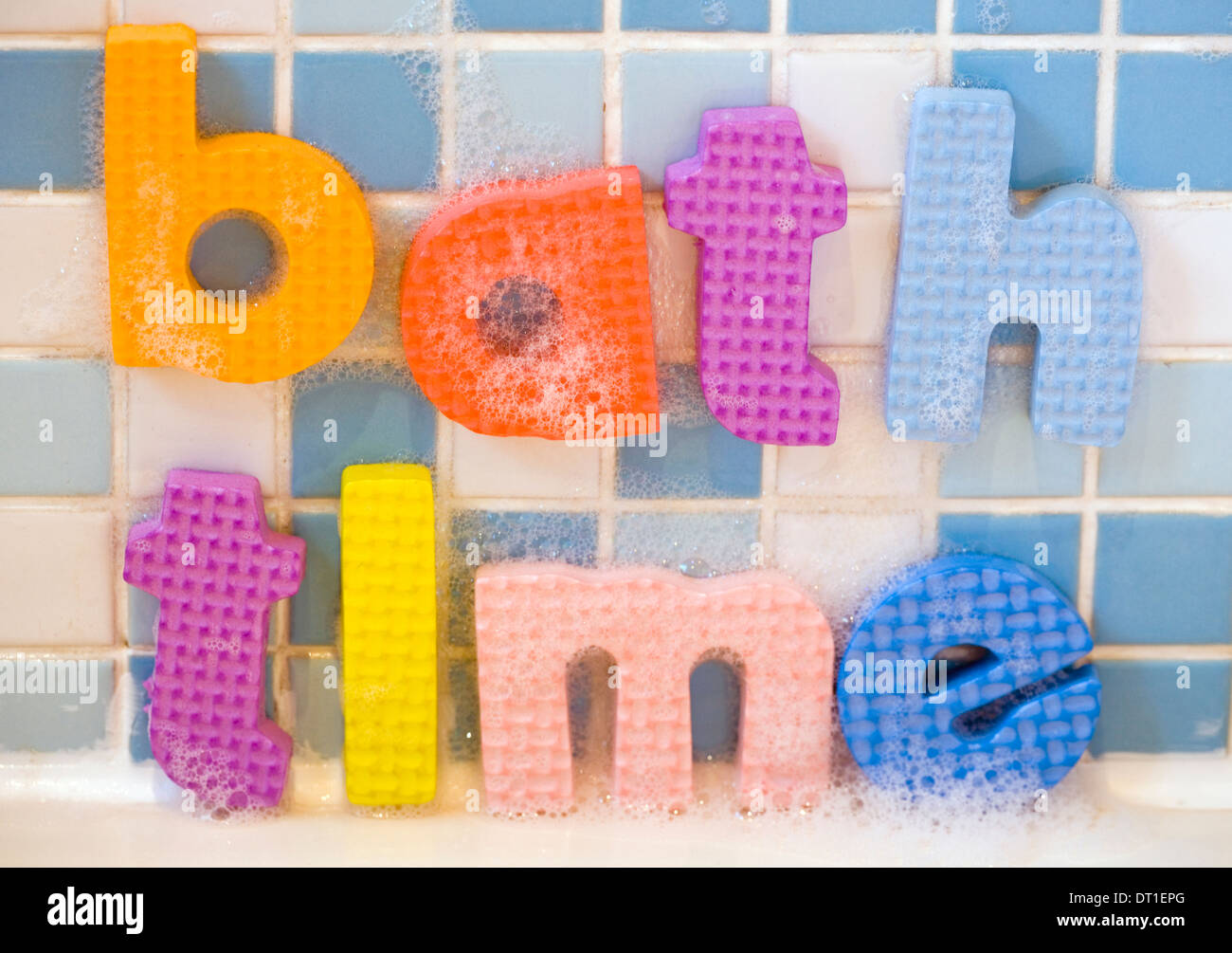 bath time letters abstract background Stock Photo - Alamy