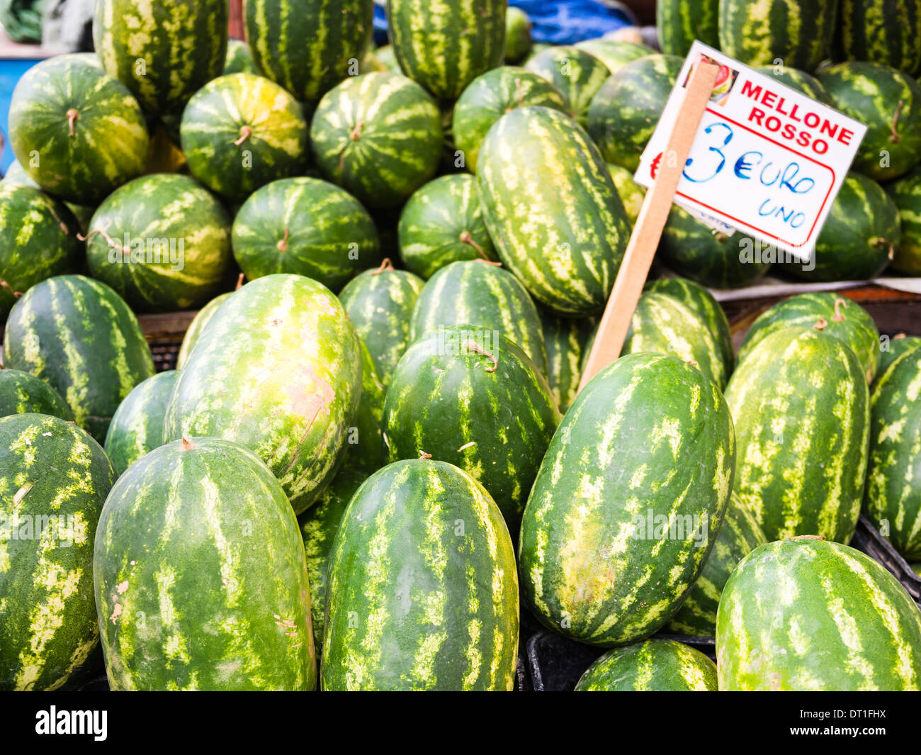 Watermelons for sale at Capo Market, a fruit, vegetable and general ...