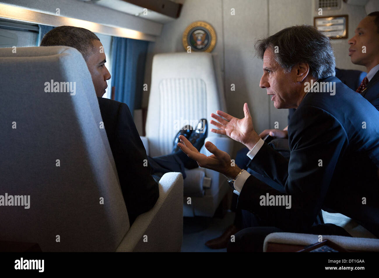 US President Barack Obama listens to Tony Blinken, Deputy National ...