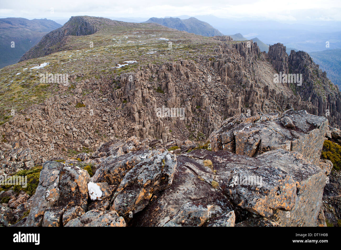 View along the summit of Mt Field West Stock Photo - Alamy