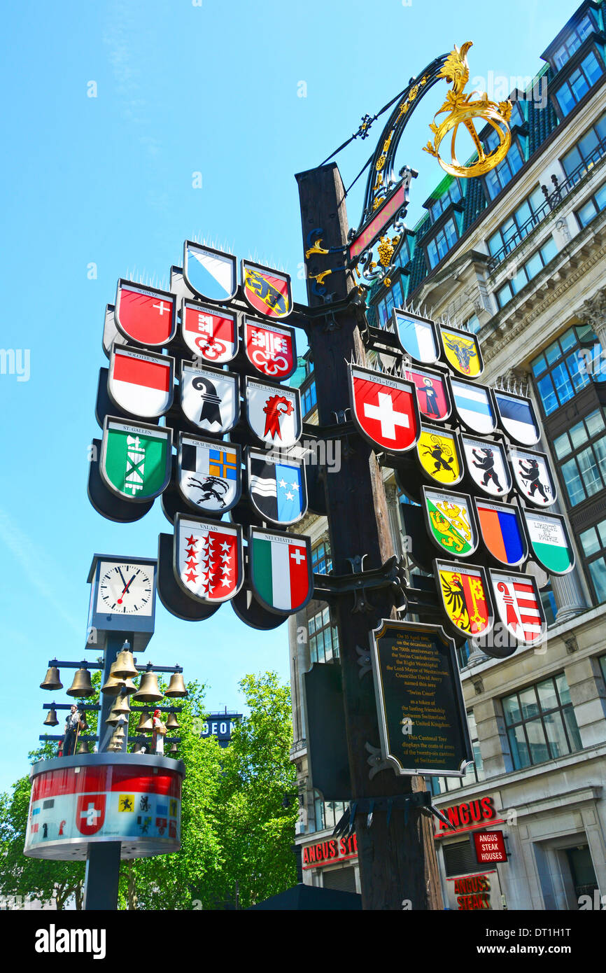 Cantonal tree display of the twenty six Cantons of Switzerland in ...