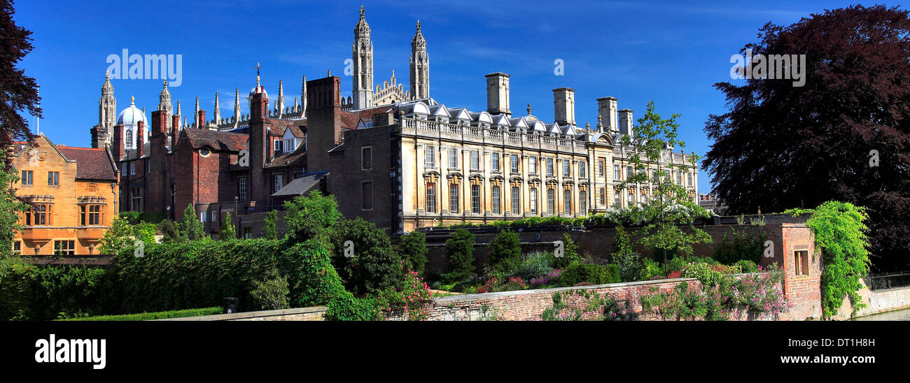 Clare college Buildings, river Cam, Cambridge City, Cambridgeshire ...
