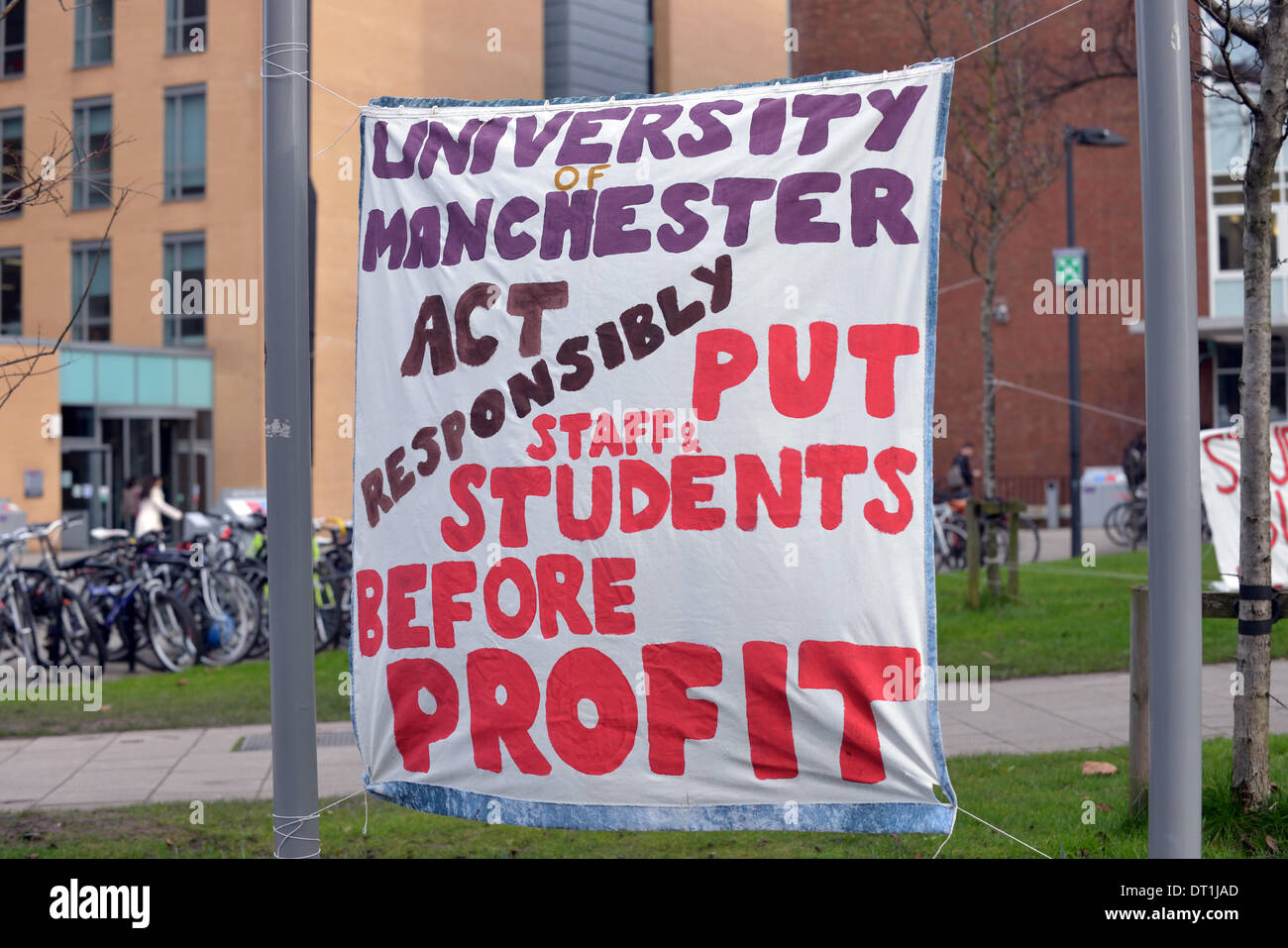 Manchester university banner hi-res stock photography and images - Alamy