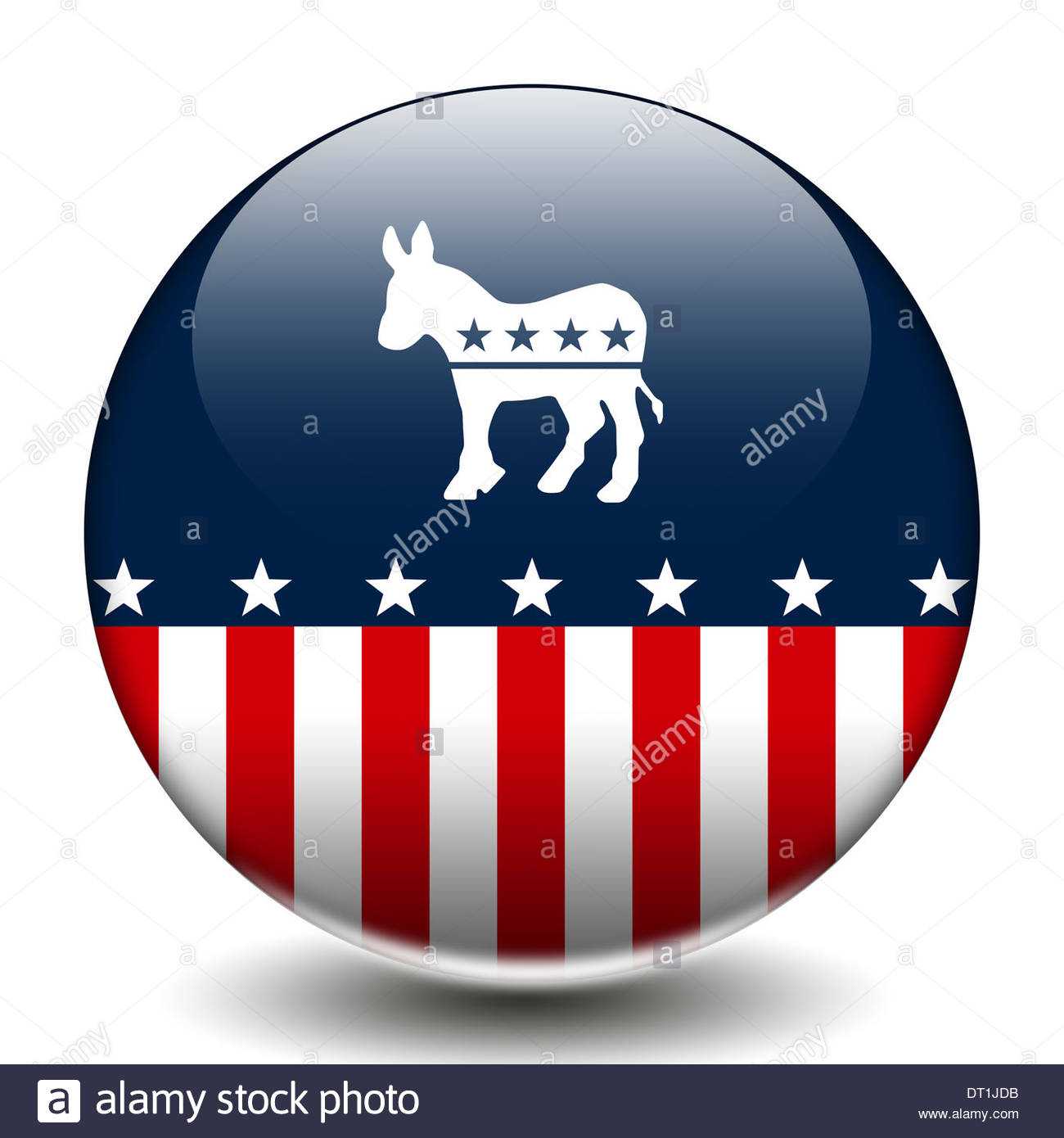 American Democratic Party icon button democrats logo Stock Photo ...