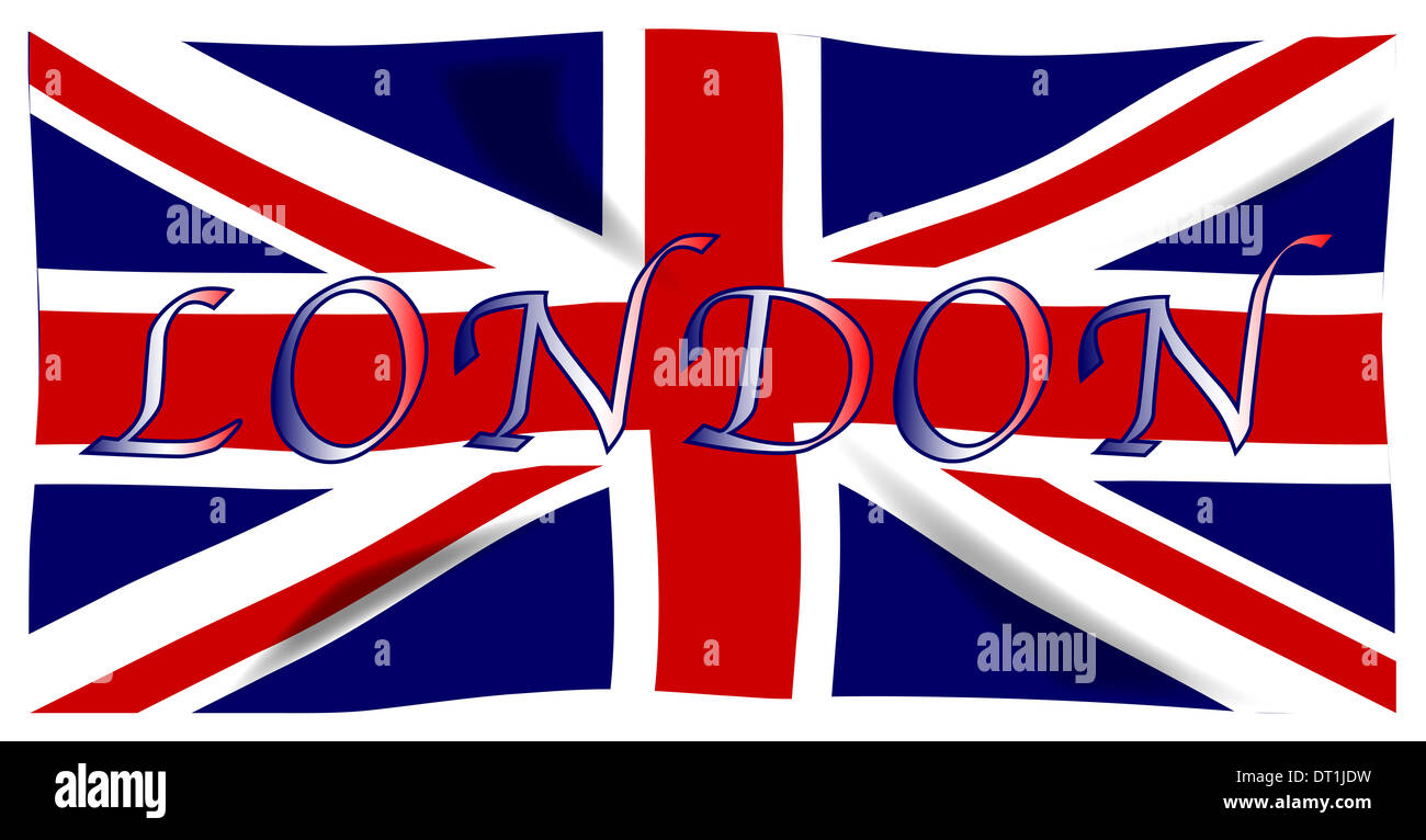 The British Union Flag, or Union Jack (when used on board ship), with ...