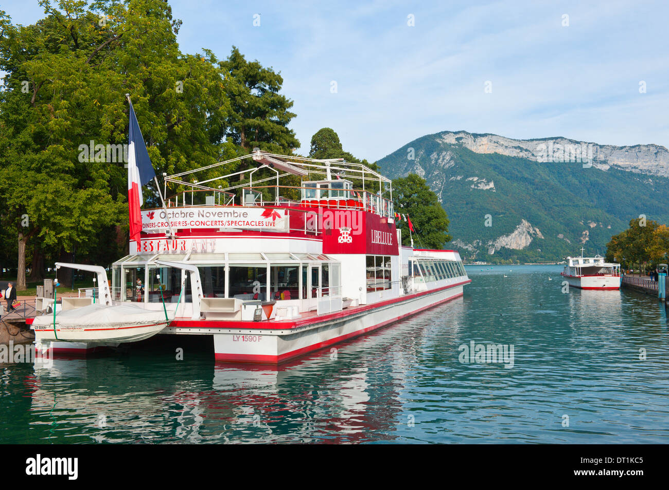 Pleasure cruise boats at Annecy, Haute-Savoie, France, Europe Stock ...