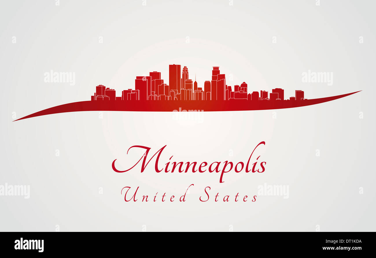 Minneapolis skyline silhouette hi-res stock photography and images - Alamy