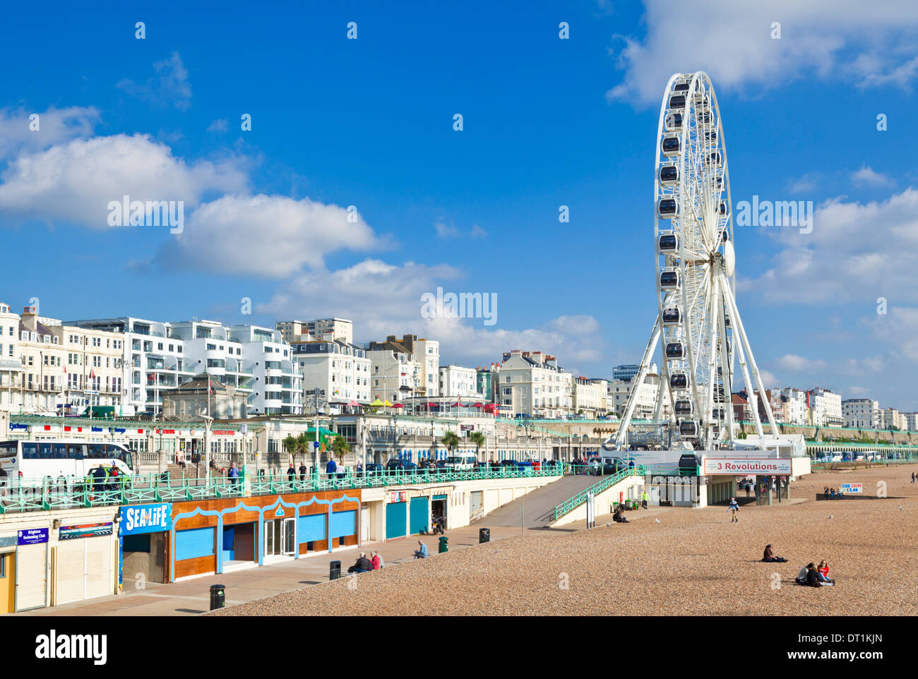 The Brighton Wheel on the seafront at Brighton, East Sussex, England ...