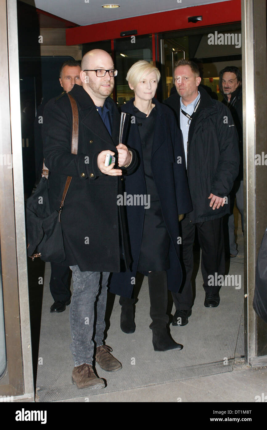 Berlin, Germany. 5th February 2014. Tilda Swinton arrives at Berlin ...