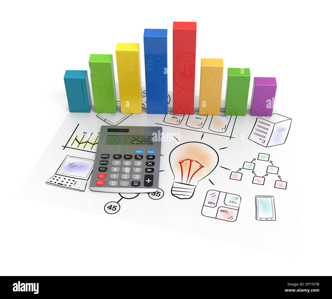 Business chart showing financial success Stock Photo - Alamy