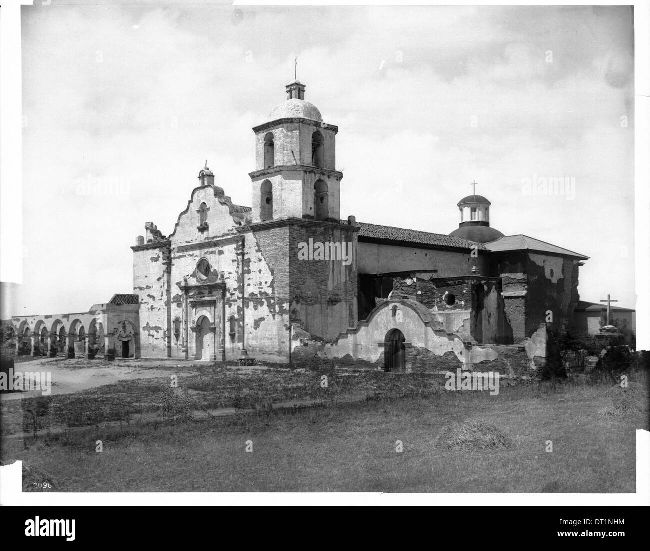 A general view from 1898-1900 showing the main south front of Mission ...