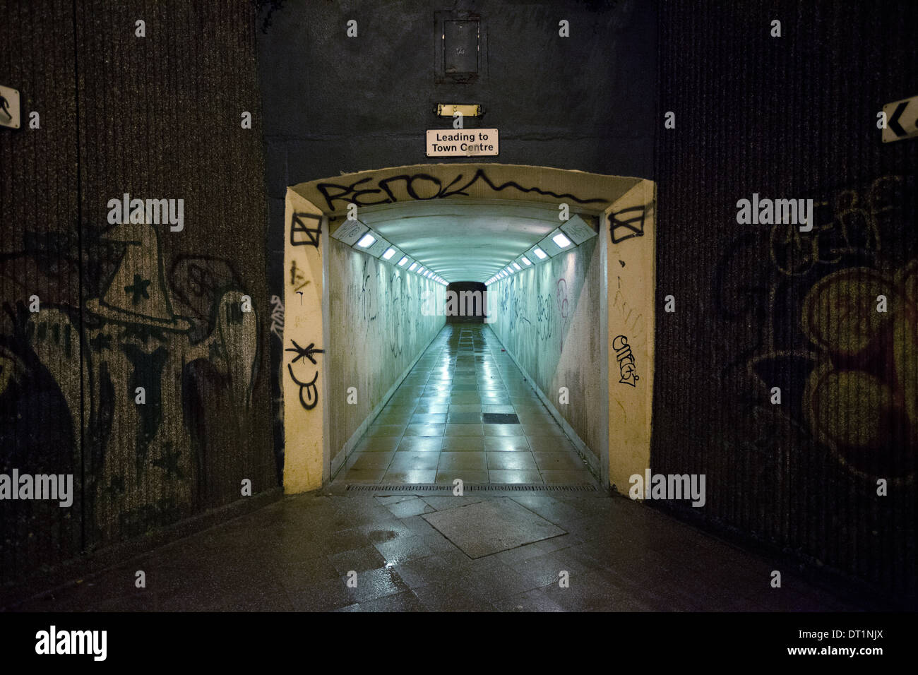 Graffiti covered underpass in an urban city center Stock Photo - Alamy