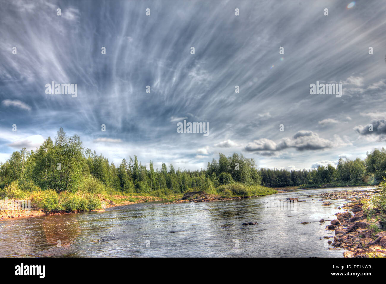 Green forest river flowing bright hi-res stock photography and images ...