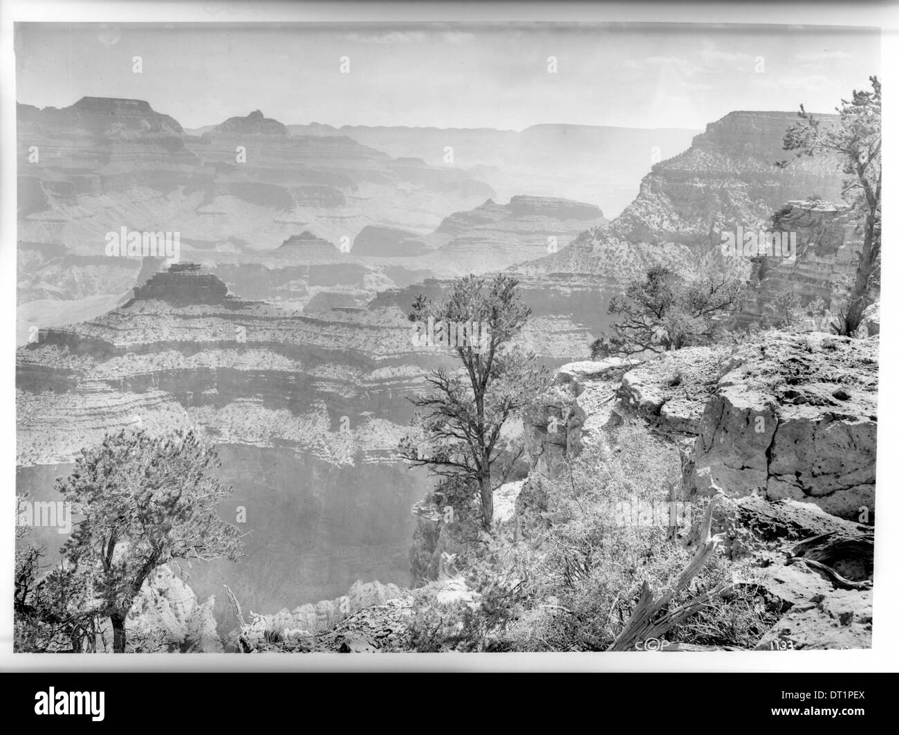 This photograph shows the Grand Canyon from the Grand View Point, taken ...