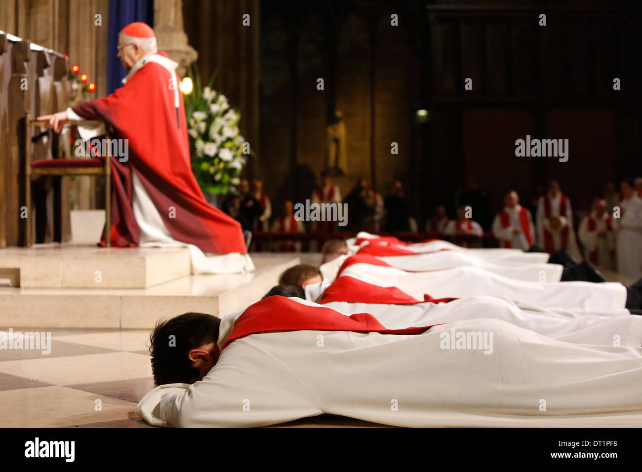 Catholic priest ordinations at Notre Dame cathedral, Paris, France ...