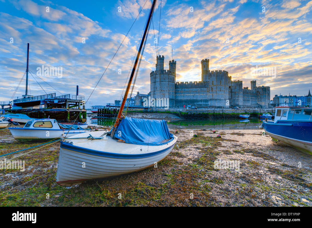 Caernarfon Castle, UNESCO World Heritage Site, Caernarfon, Gwynedd ...