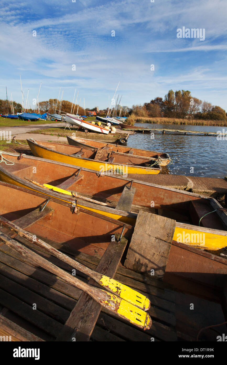 Rowing boats at Hornsea Mere, East Riding of Yorkshire, Yorkshire ...