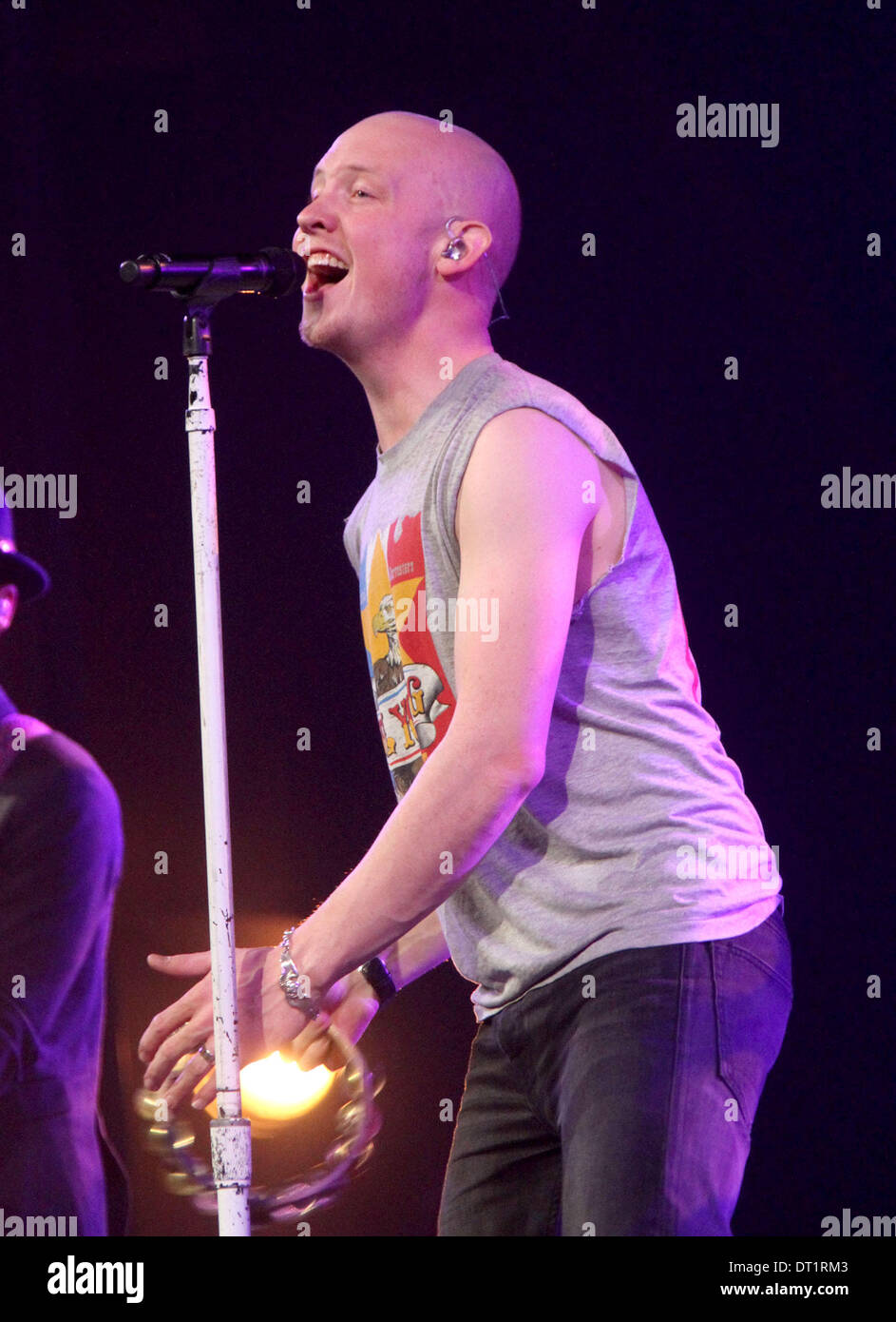 New York, New York, USA. 5th Feb, 2014. Singer ISAAC SLADE from THE ...