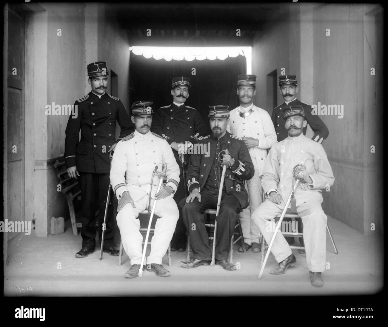 A group of officers are pictured under the command of General Torres ...