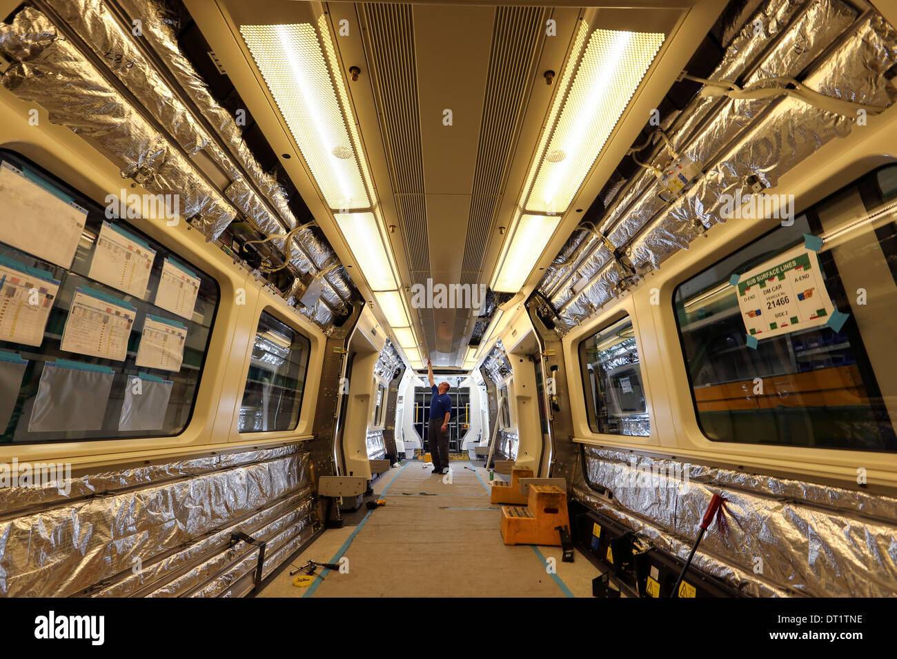 Derby, UK. 6th February 2014. Staff working at Bombardier, Derby today ...
