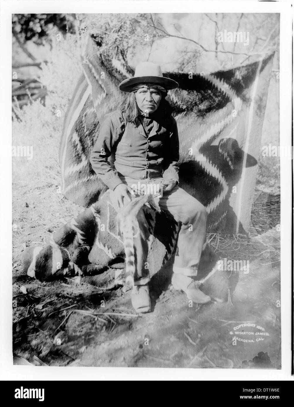A photograph of Manakacha, a Havasupai Indian man and tribal chief ...