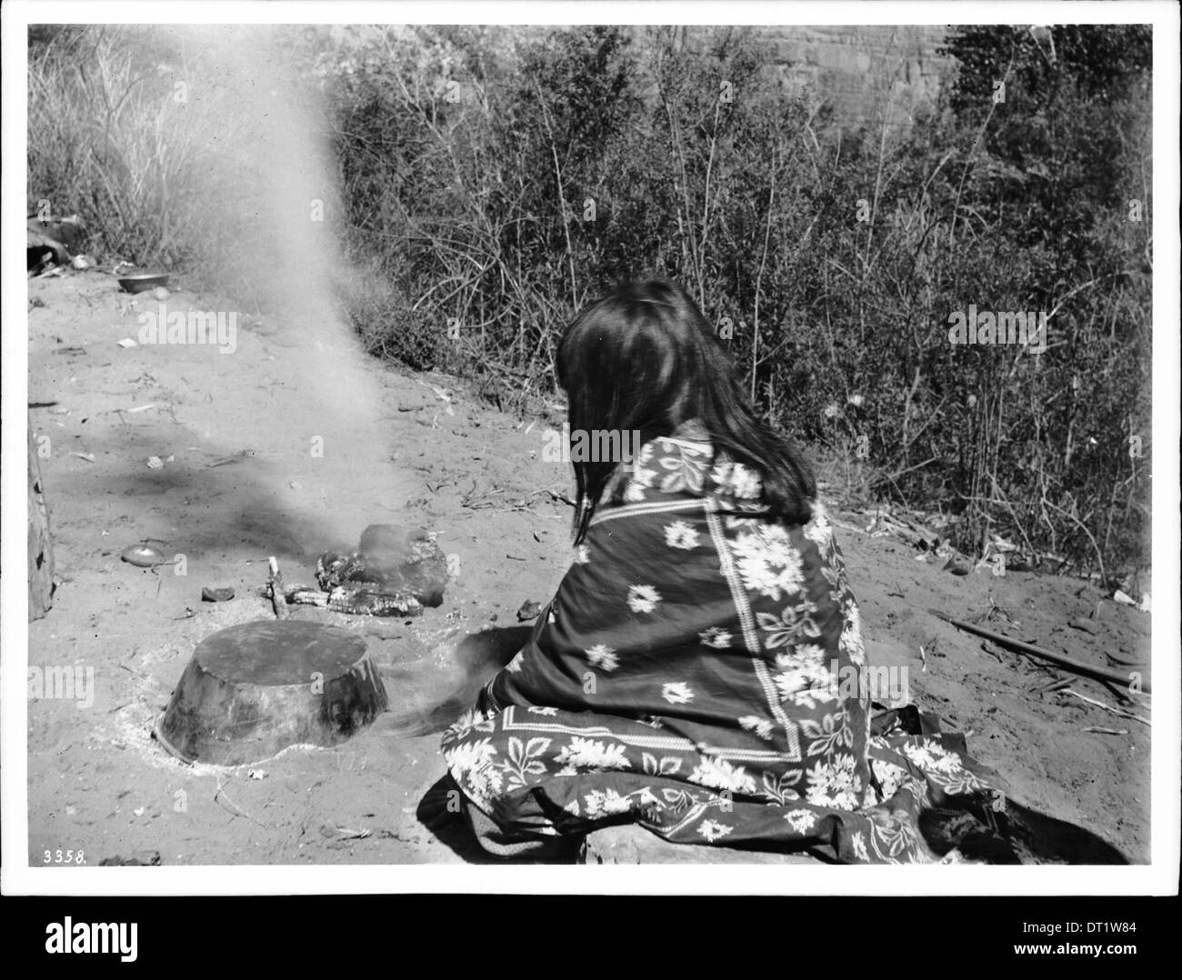The photograph depicts Chickapanagie's wife, a Havasupai Indian woman ...
