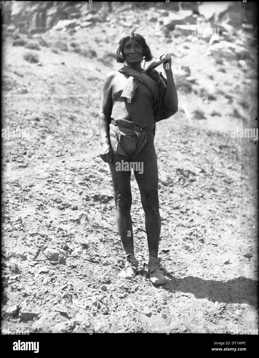 A Hopi farmer from Mishongnovi, Arizona, photographed in 1898 as he ...