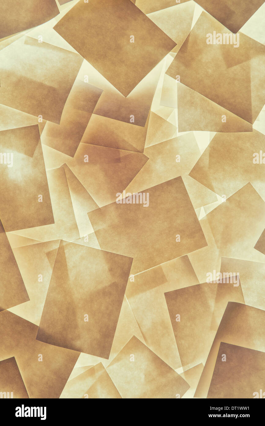 Post it notes arranged and overlapping above a light source Stock Photo ...