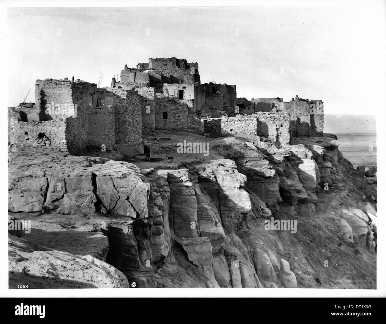 A photograph of the Hopi Indian pueblo of Walapi (or Walpai) located on ...