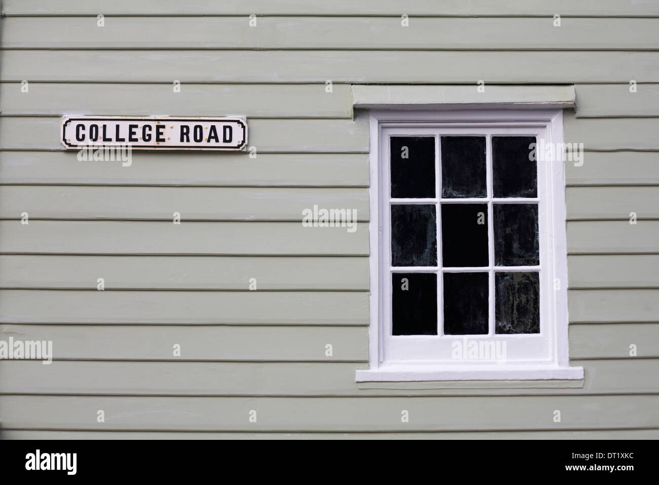 College Road sign on building in Portsmouth Historic Dockyard ...