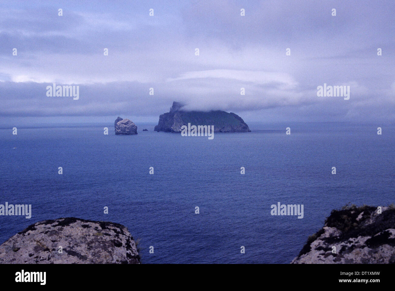 The Island of Boreray with Stac Lee in the foreground, from St Kilda ...