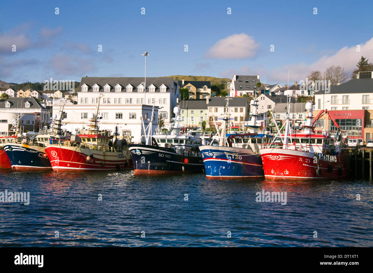 Killybegs fishing port County Donegal Ireland fishing trawlers in the ...
