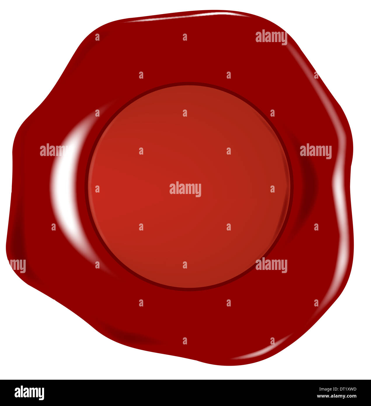 A blank seal stamp with a position for personal text Stock Photo - Alamy