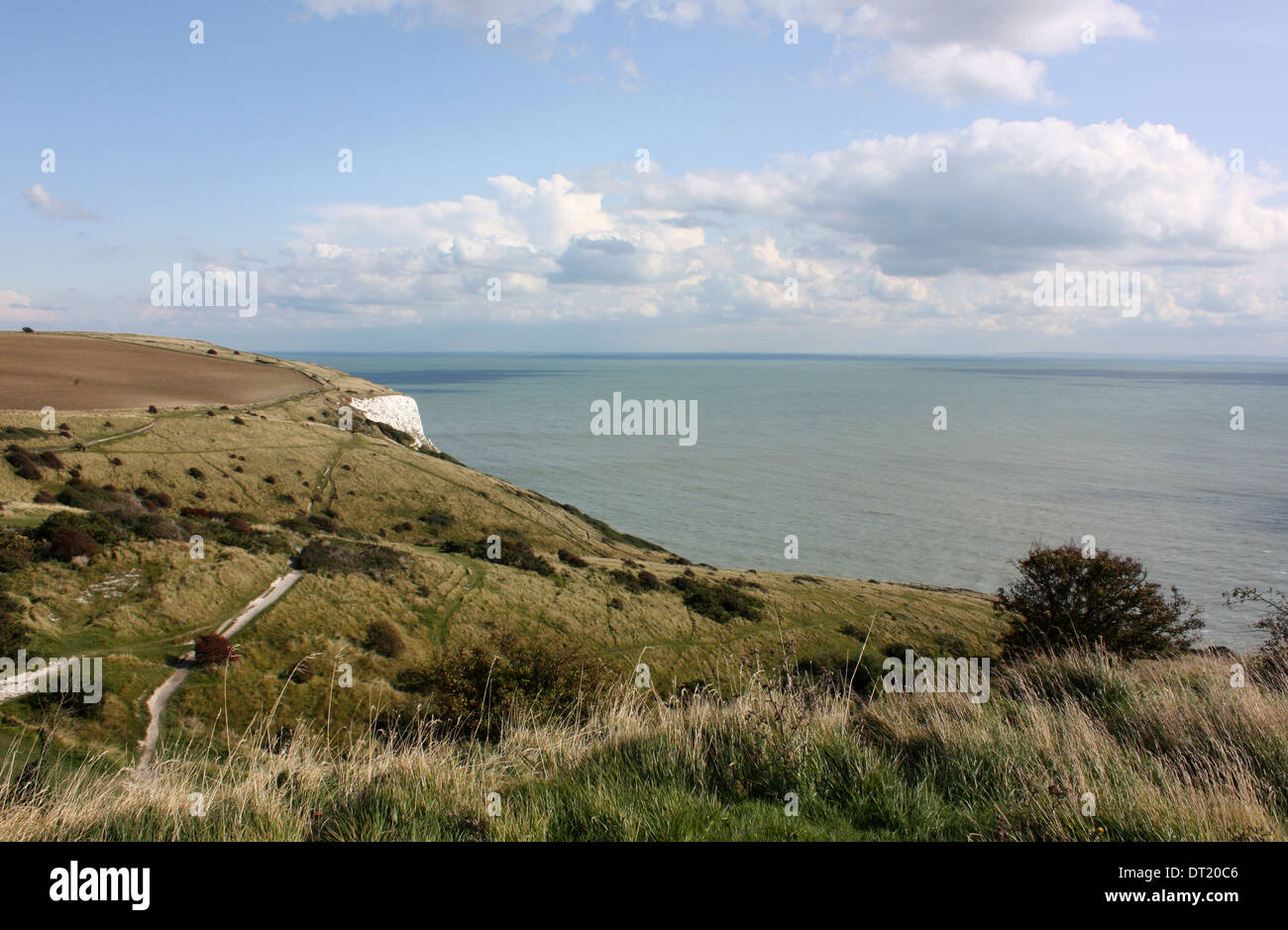 a view looking out from the white cliffs of Dover Stock Photo - Alamy