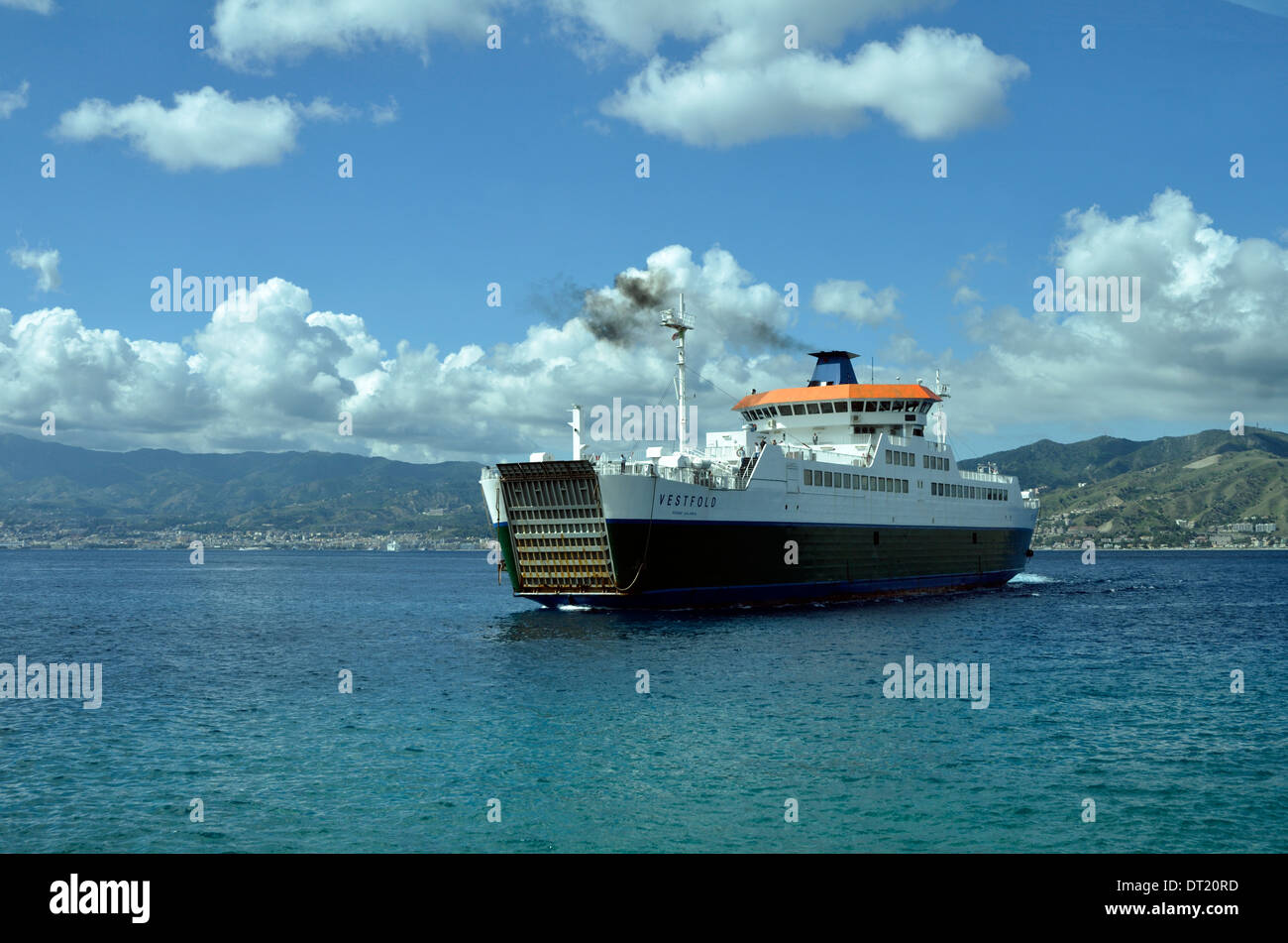 Ferry to Vulcano, Aeolian Islands, from Milazzo, Messina, Sicily, Italy ...