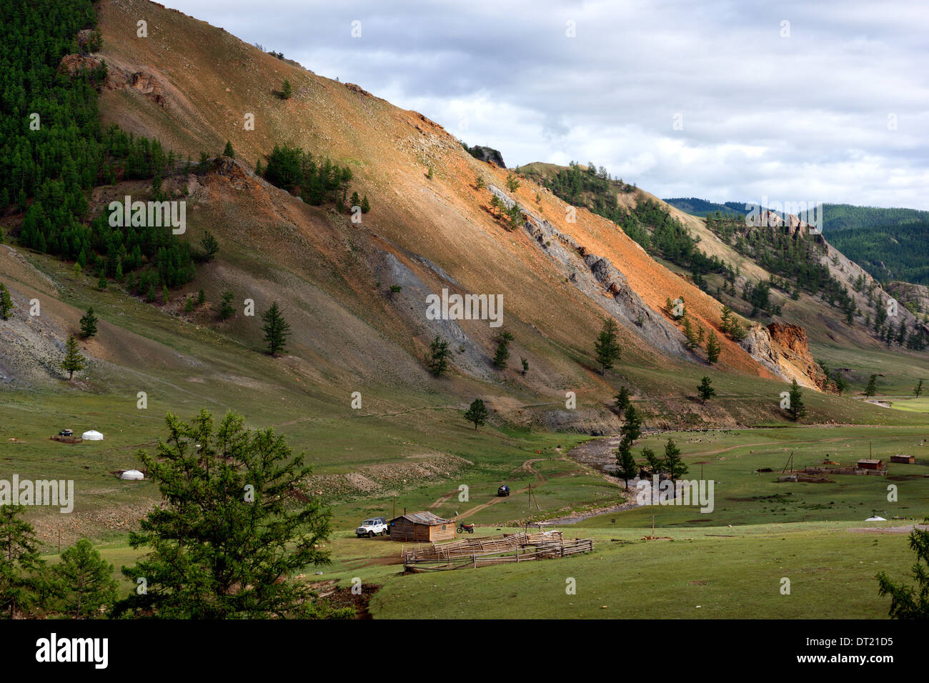 Mountain landscape in the northern Mongolia Stock Photo - Alamy