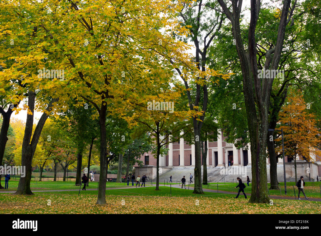 The campus of Harvard University, Boston, Massachusetts, USA in Autumn ...