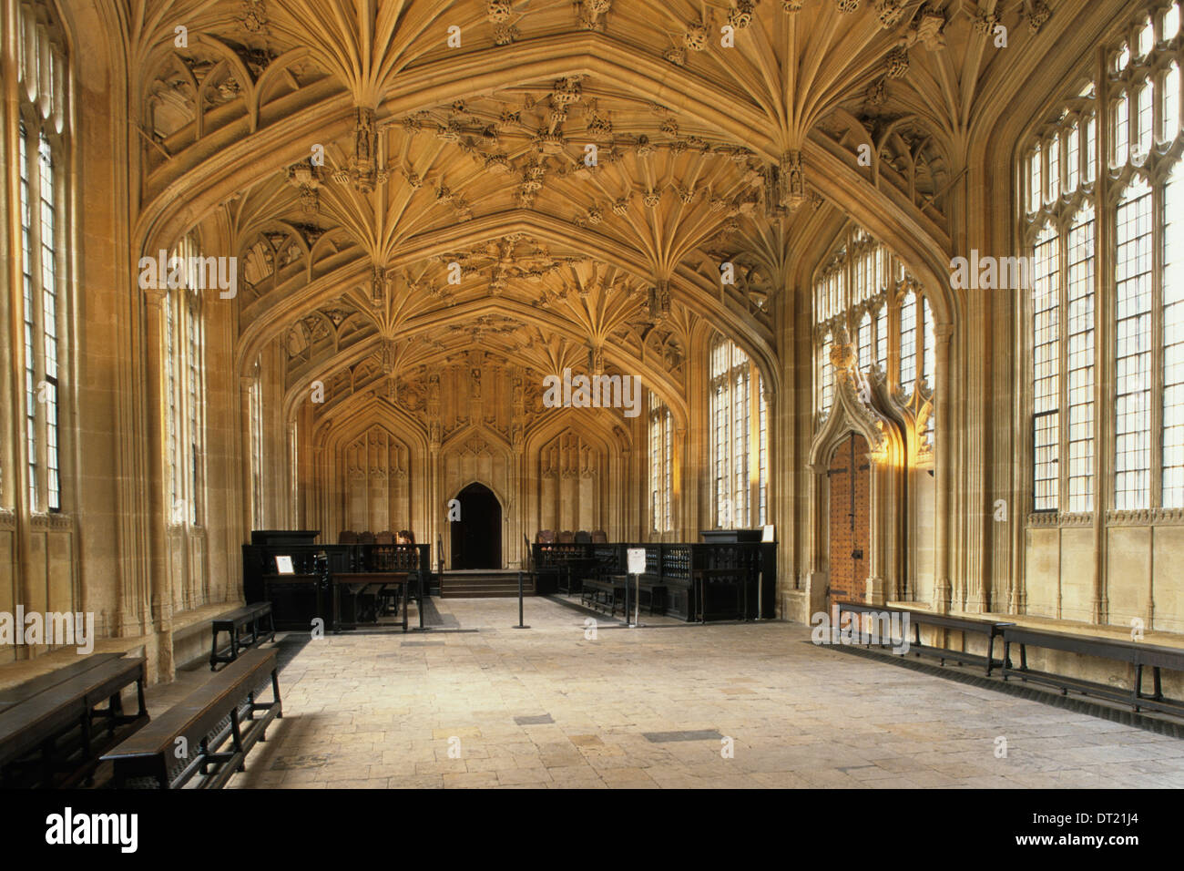 Divinity School vaulted interior, Oxford, UK Stock Photo - Alamy