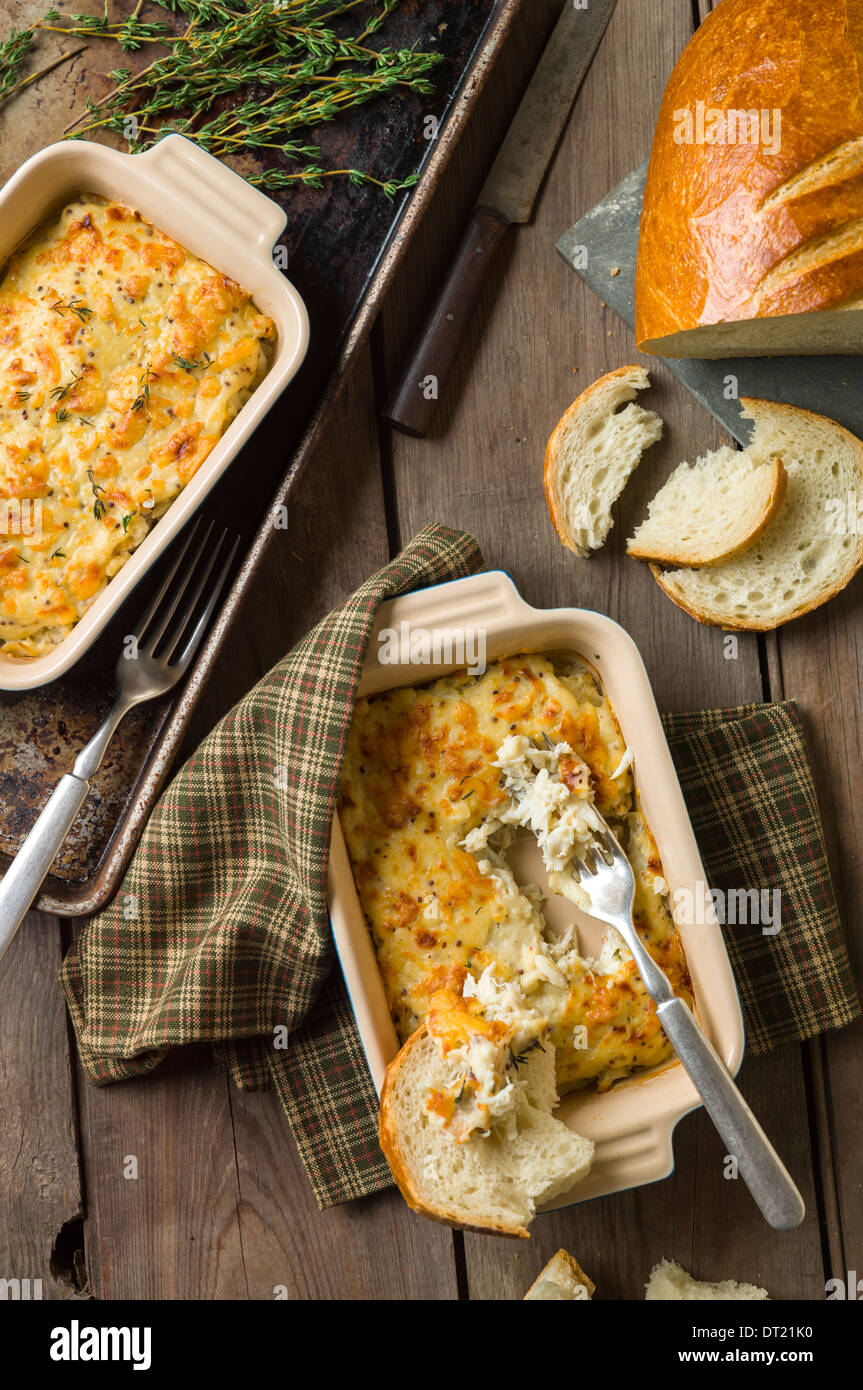 Crab Bake w/ Bechamel & Dijon Stock Photo - Alamy