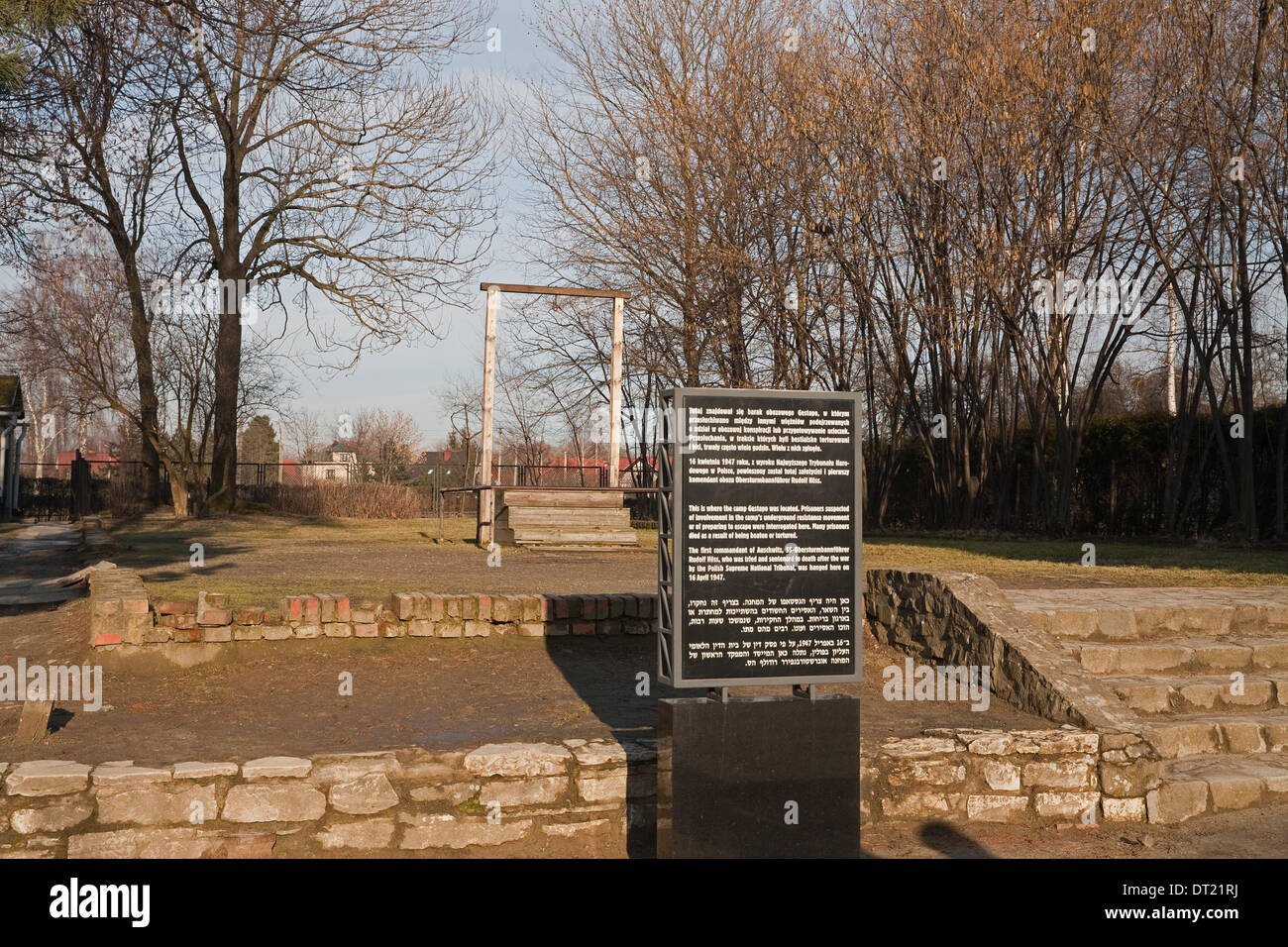 Auschwitz-Birkenau,Poland,5th February 2014, The gallows at Auschwitz ...