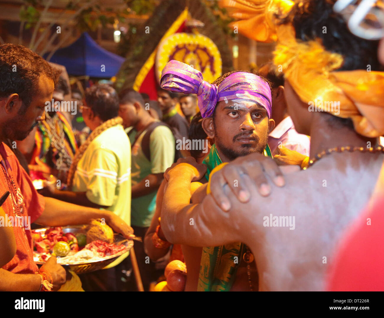 Two Thaipusam devotees encouraging each others at Batu Cave, Kuala ...