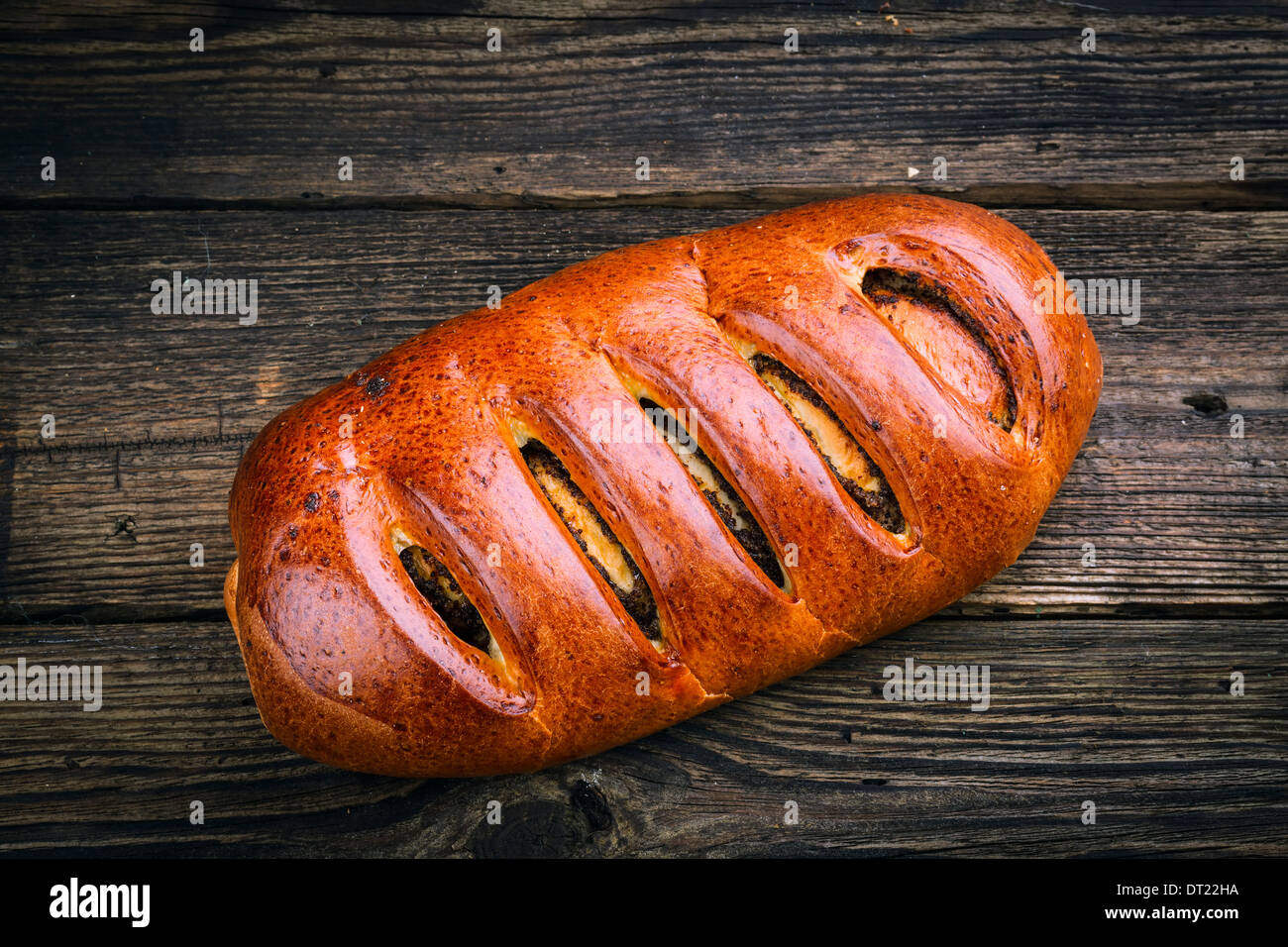 fresh bun on dark background Stock Photo - Alamy