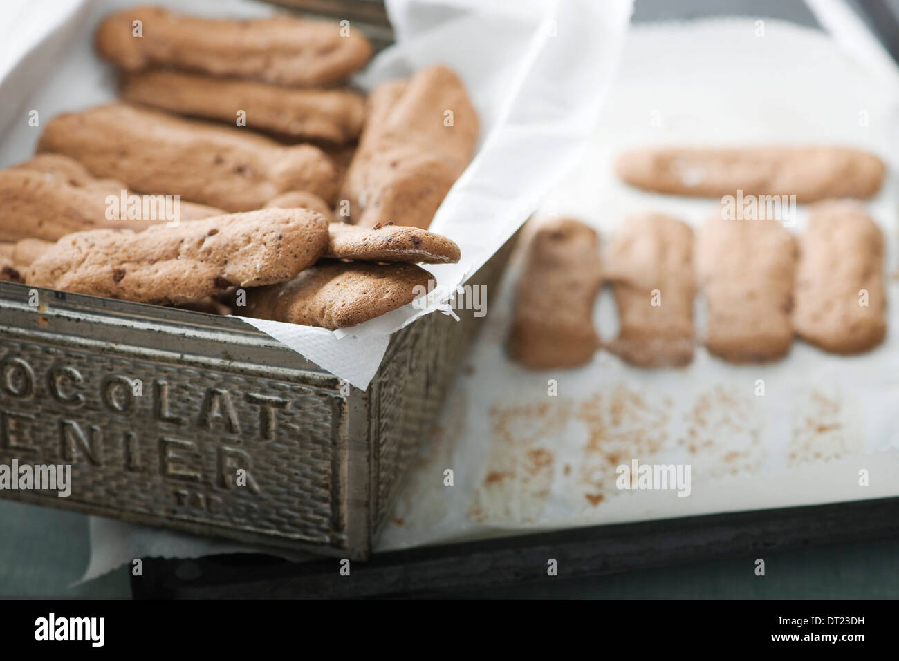 Chocolat lady finger Stock Photo - Alamy