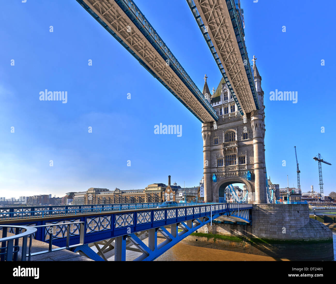 Tower Bridge (built 1886–1894) is a combined bascule and suspension ...