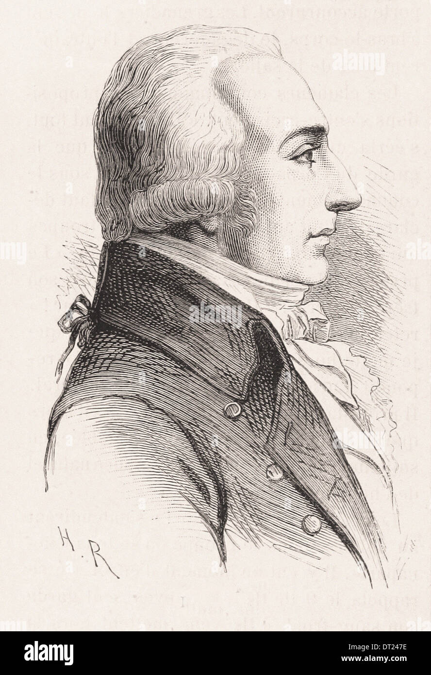 France portrait of roger ducos french engraving xix th century hi-res ...