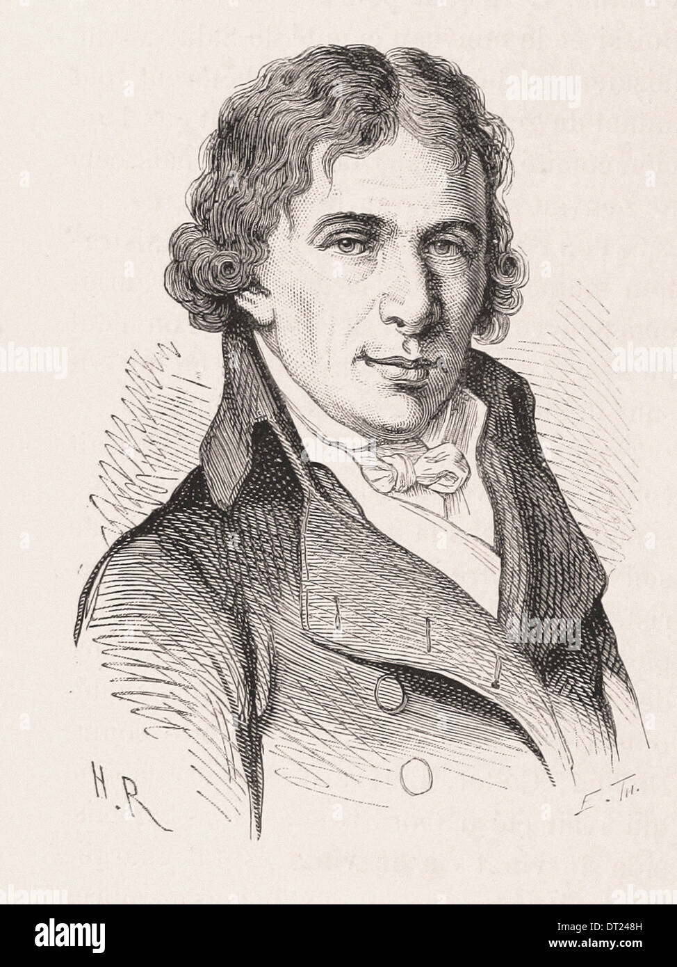 Portrait of Abbé Sicard - French engraving XIX th century Stock Photo ...
