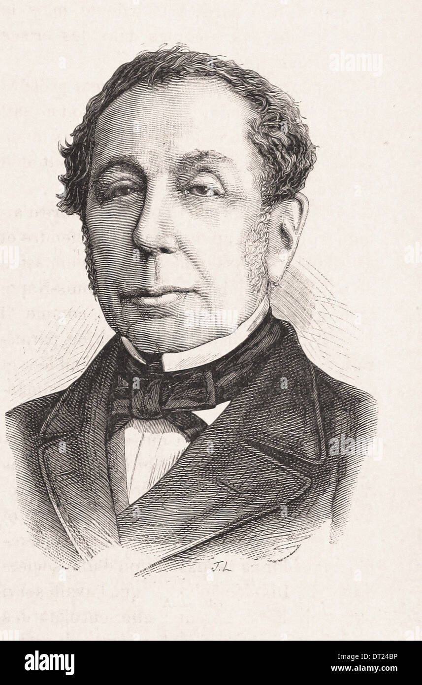 France portrait of remusat french engraving xix th century hi-res stock ...