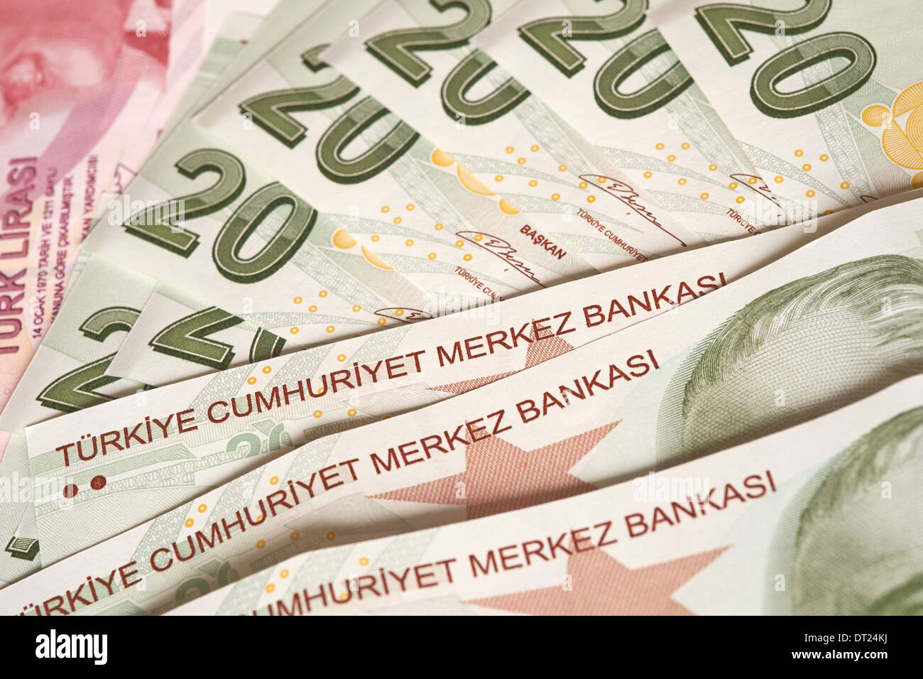 Turkish Currency, A close up of a pile of 20 Lira Notes Stock Photo - Alamy