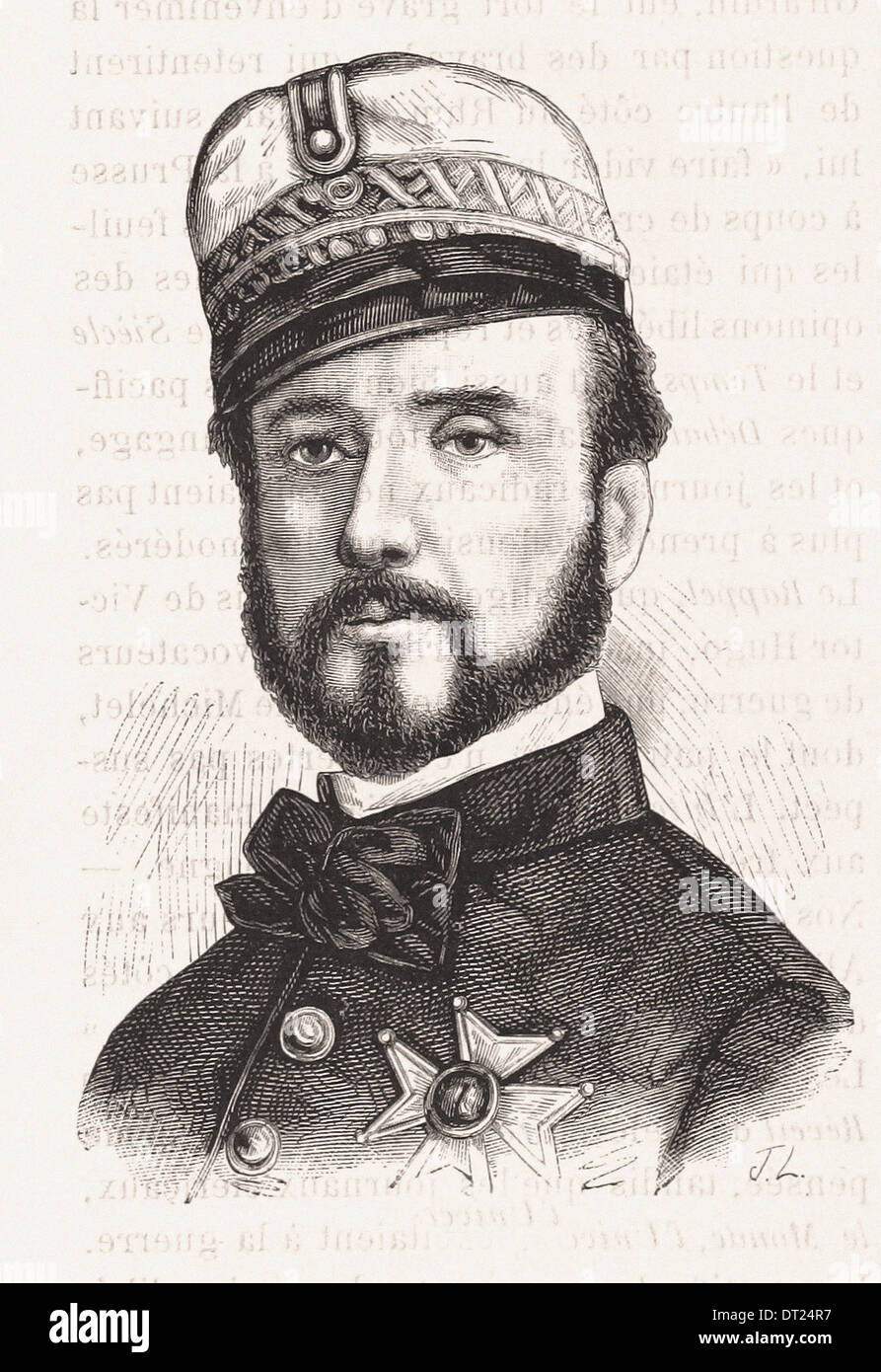 Portrait of Prim - French engraving XIX th century Stock Photo - Alamy